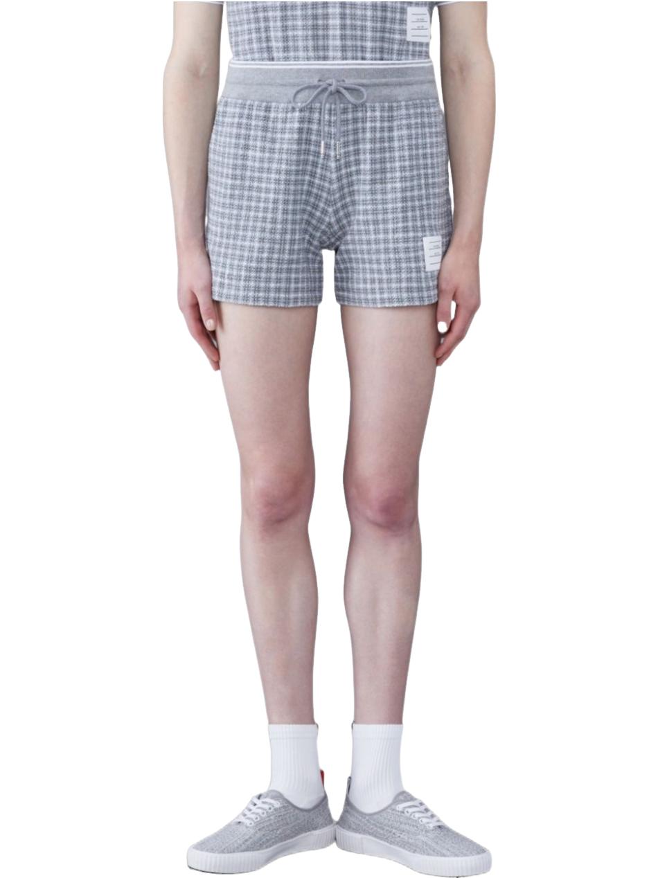 THOM BROWNE Thom Browne Checked Tweed Drawstring Shorts